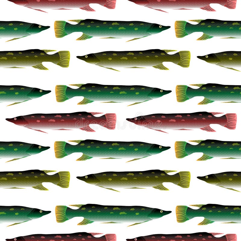 Pike pattern, simple style stock vector. Illustration of bait - 83372226