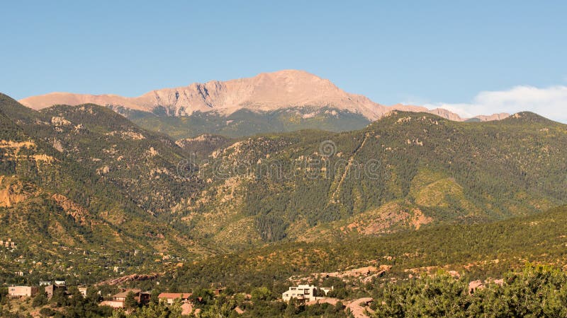 Pikes Peak, COlorado Springs, CO Stock Photo - Image of valley, rugged ...
