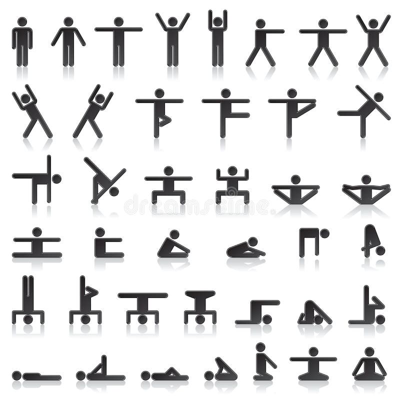 Set Von Icons Und Piktogrammen Vektor Abbildung - Illustration von ...