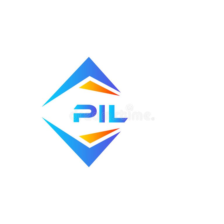 PIL Abstract Technology Logo Design on White Background. PIL Creative ...