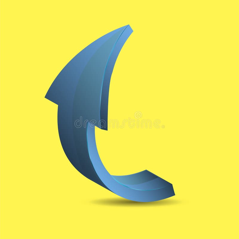 Pil som 3d pekar upp logo vektor illustrationer. Illustration av lila ...