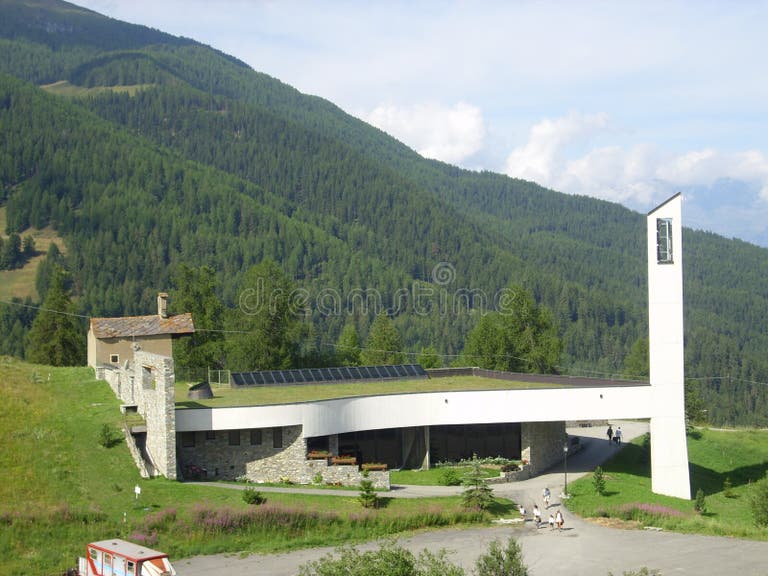 Pila Aosta 01 stock image. Image of meadow, clouds, forest - 6112755