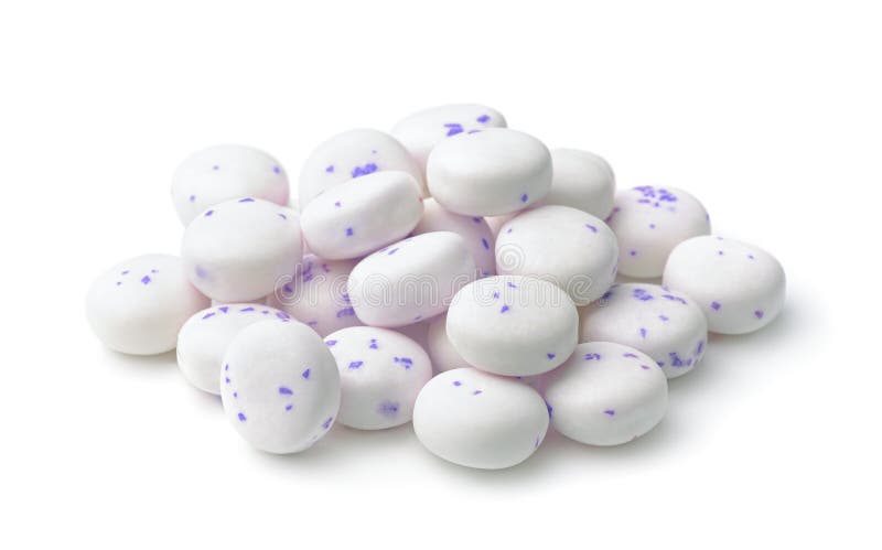 Mosaico De Chicles De Chicle Se Acerca a Un Blanco. Aislado Imagen de ...