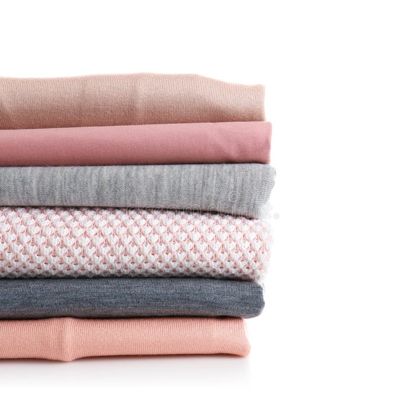 Pila de ropa limpia foto de archivo. Imagen de housework - 115516272