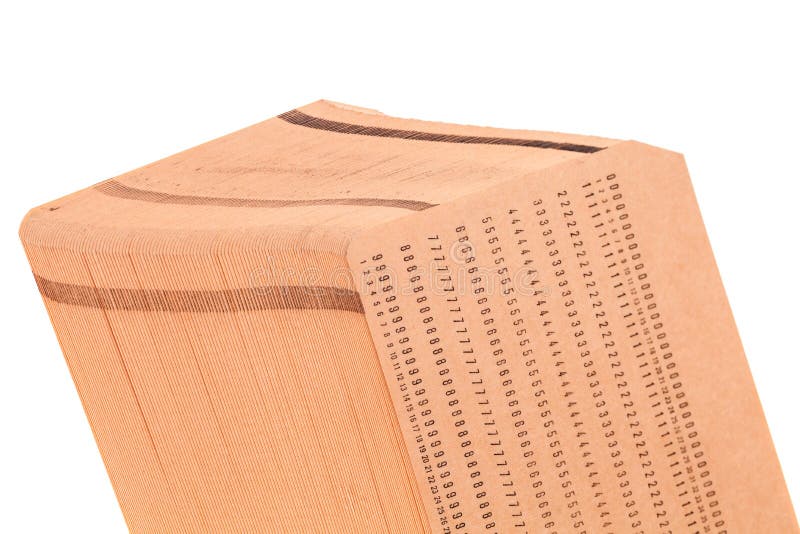 Schede Perforate Per Il Controllo Di Un Telaio Immagine Stock ...