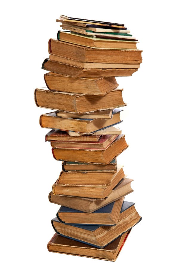 Pila Di Libri Su Uno Scaffale Per Libri Fotografia Stock - Immagine di ...