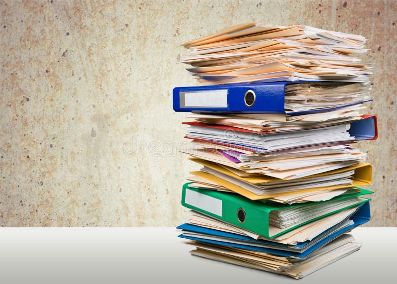 Pila, papeleo, papel foto de archivo. Imagen de orden - 56649950
