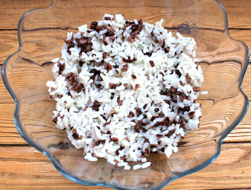 Pilaf of Black and White Rice Stock Image - Image of black, food: 97547019