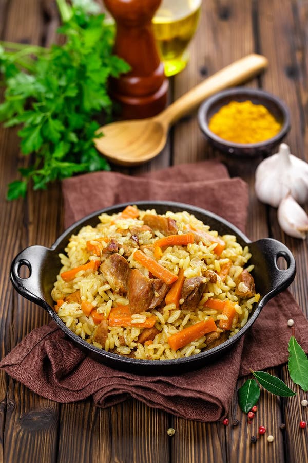 Pilaf stock image. Image of beef, classic, lamb, pepper - 68668647