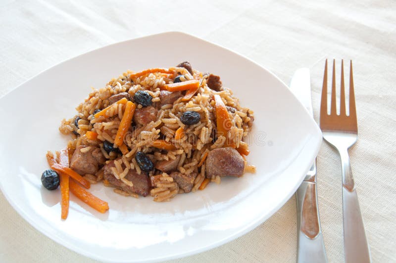 Pilaf with Turkey, Carrots, Spices Stock Image - Image of asian, middle ...