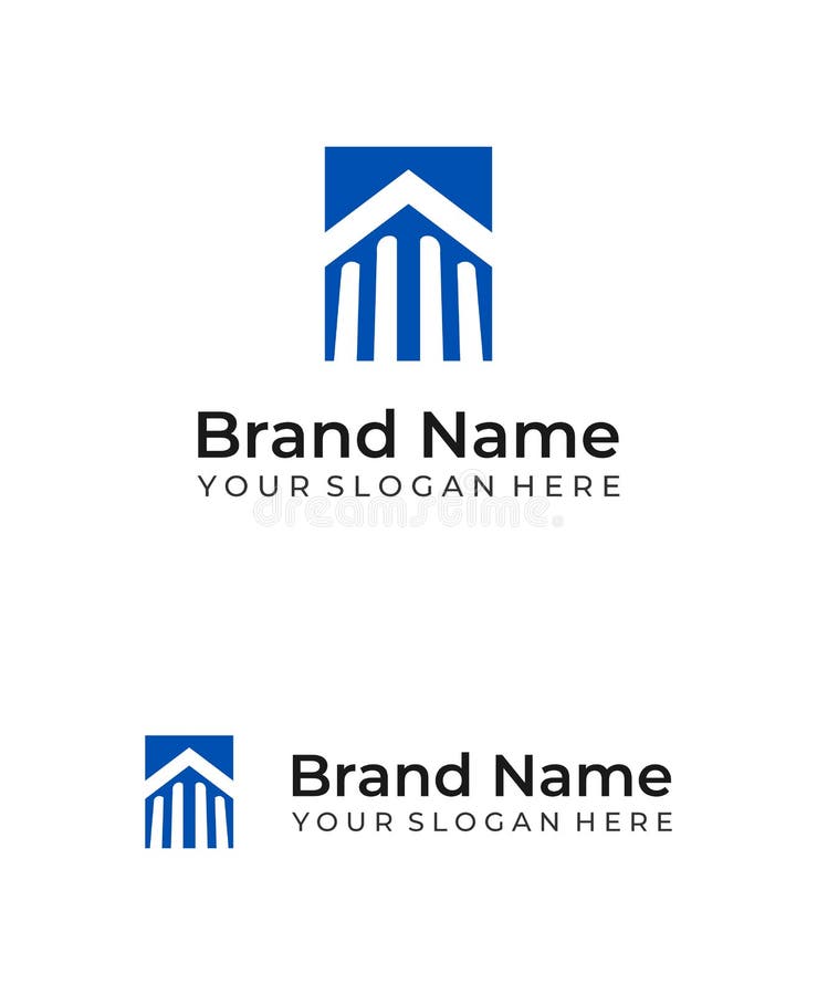 Pilar Logo Template for Corporate Stock Illustration - Illustration of ...