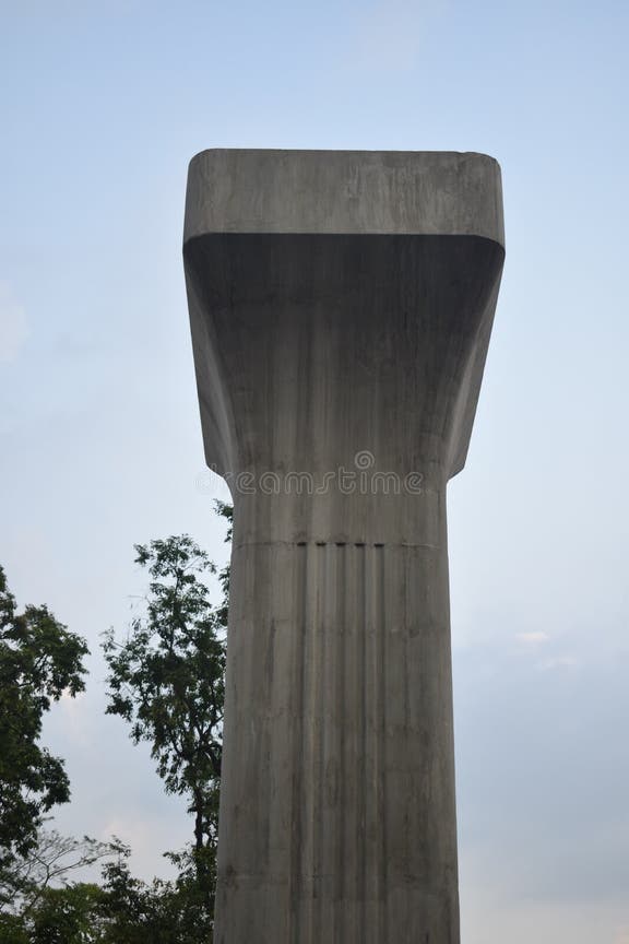 A pilar of metrorail road stock image. Image of road - 145015967