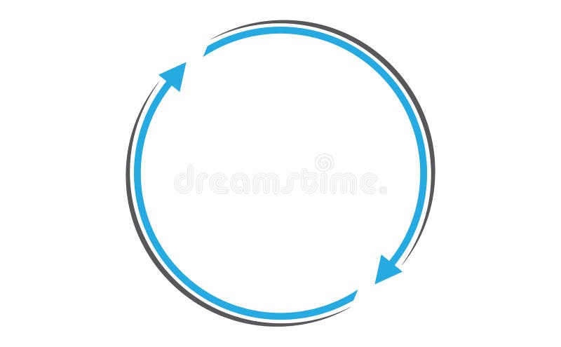Rund Pil, Cirkelpilsymbol Rotation Omstart, Vridning, Tur Vektor ...