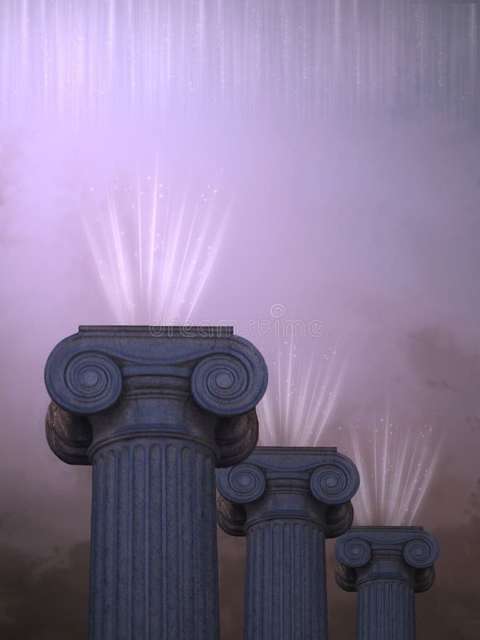 Pilars stock illustration. Illustration of backdrops, angel - 7287303
