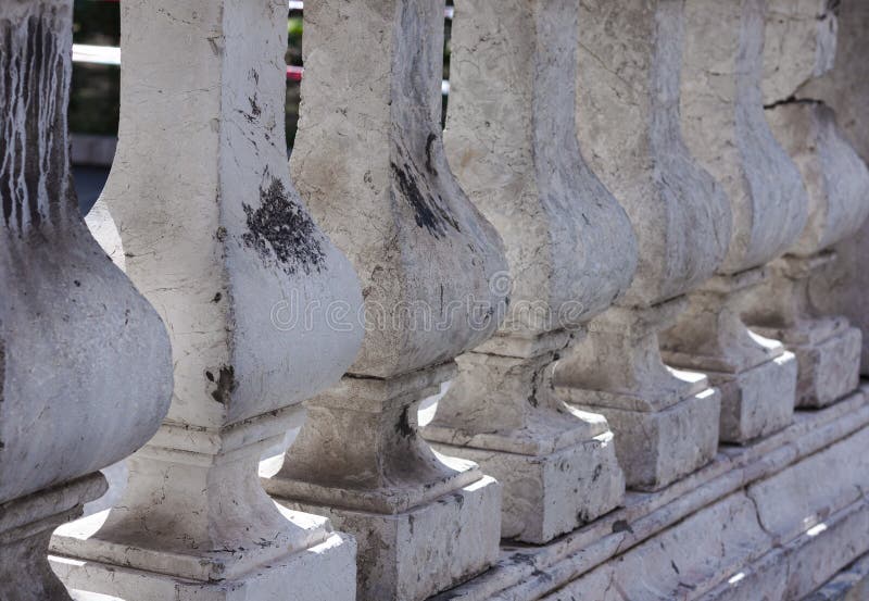 Pilasters on the Facade of an Ancient Building Stock Photo - Image of ...