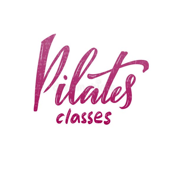 Pilates Classes Pink Gradient Lettering with Textured Effect Stock ...