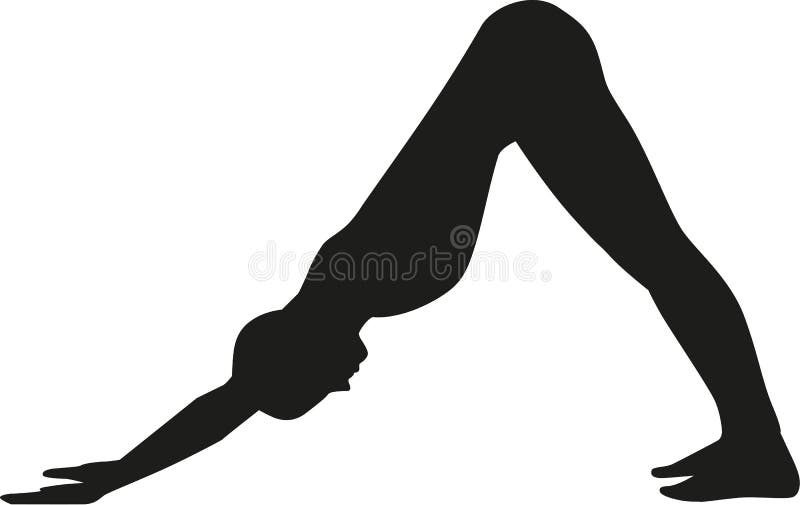 Pilates Down looking dog stock vector. Illustration of physical - 106166221