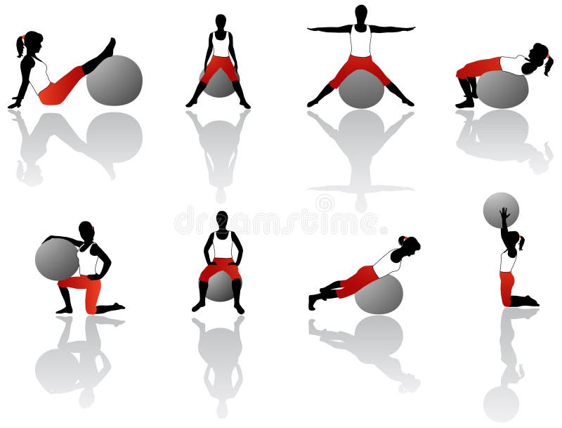 Exercise Stick Figure Set stock vector. Illustration of group - 13524661