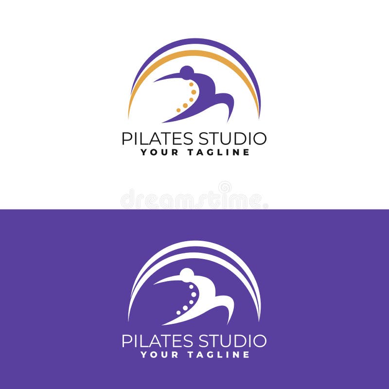 Pilates Studio Logo Vector Illustration Stock Vector - Illustration of ...