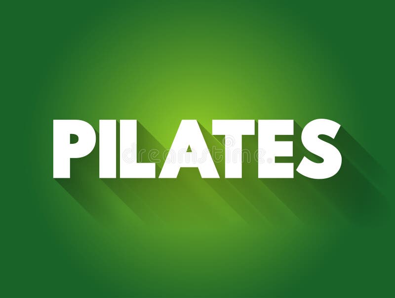 Pilates Text Quote, Concept Background Stock Illustration ...