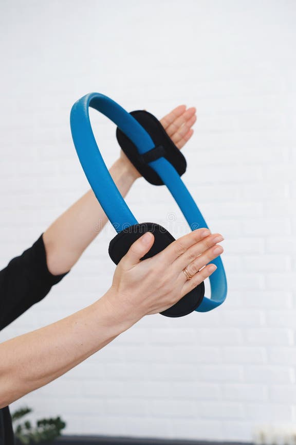 Pilates Training with Flex Ring. Strength and Toning Exercise Stock ...