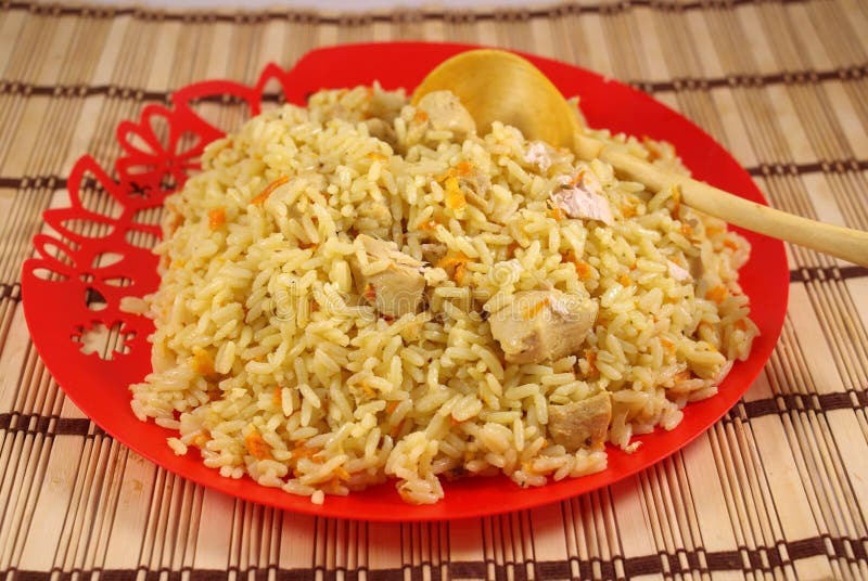 Pilav with chicken stock image. Image of cloth, kitchen - 23334941