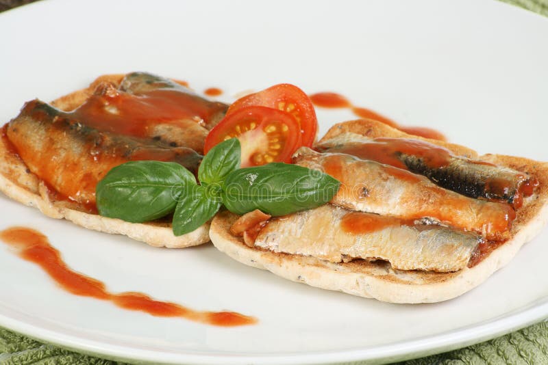 Pilchards on toast stock photo. Image of fresh, nutrition - 26049140
