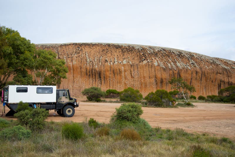 Pildappa Rock, Gawler Ranges Stock Image - Image of pool, sunset: 255426631