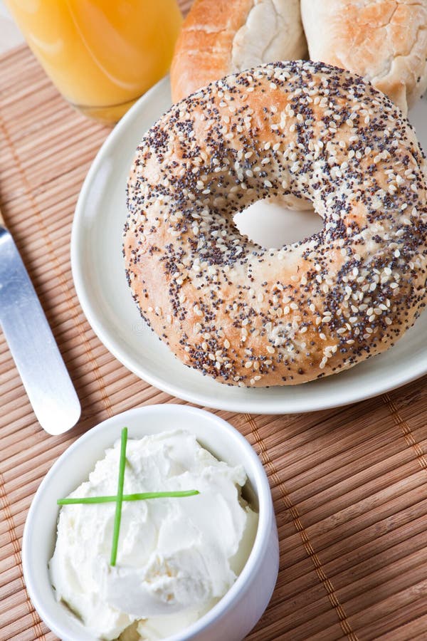 A pile of 4 mixed bagels stock image. Image of health - 7695851