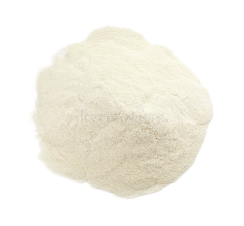 Pile of Agar-agar Powder Isolated on White, Top View Stock Photo ...