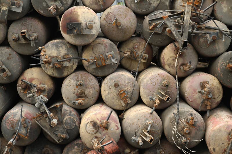 Pile of air tank stock photo. Image of olden, garbage - 99672120
