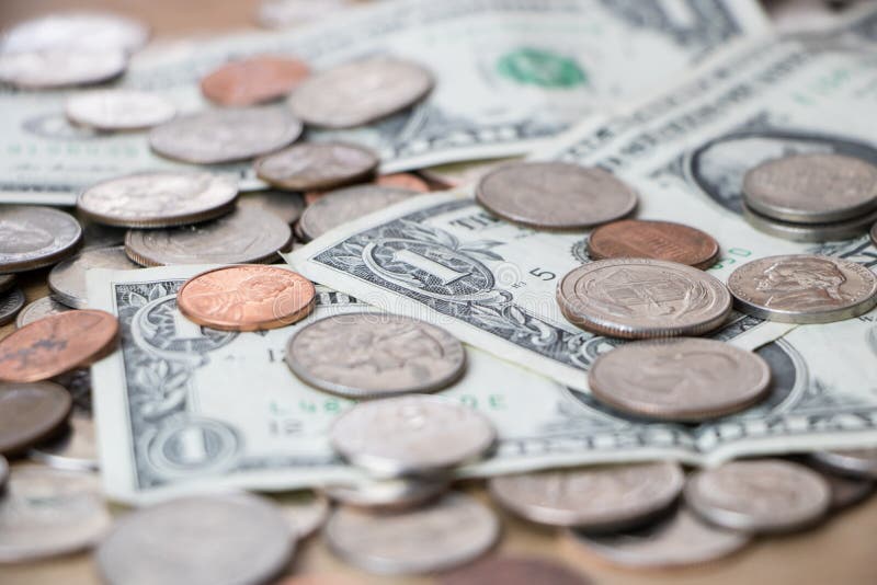 Pile of American Currency Closeup Stock Image - Image of money, closeup ...