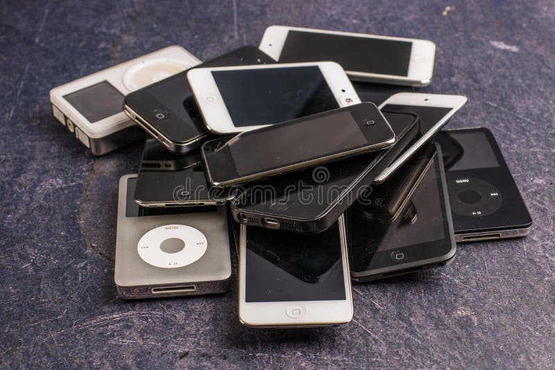 Stack of Old IPhones and IPods Editorial Photo - Image of design ...