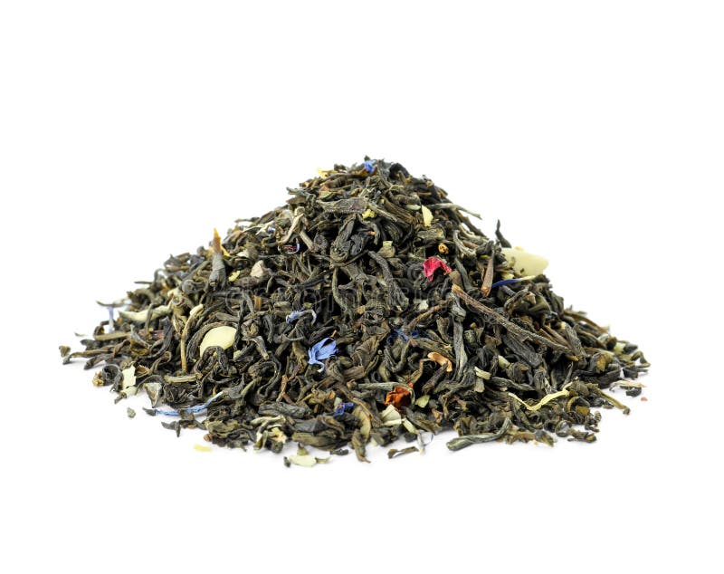 Pile of Aromatic Herbal Tea Isolated on White Stock Image - Image of ...