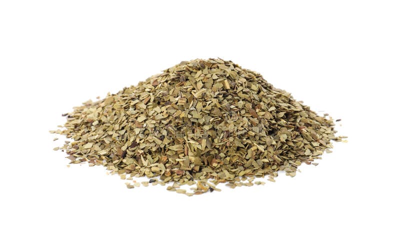Pile of Aromatic Mate Tea Isolated on White Stock Photo - Image of diet ...