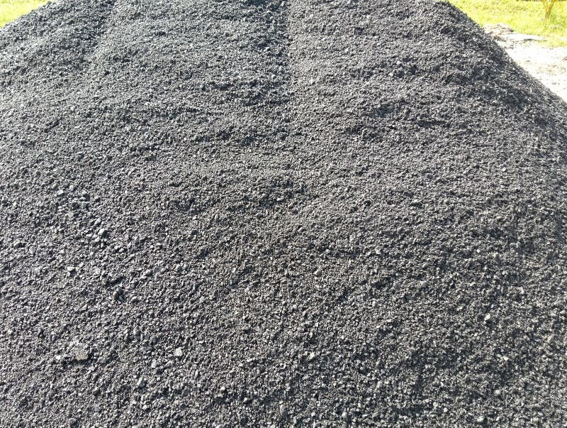 A Pile of Asphalt or Tar for Road Construction in a Rural Area Stock ...