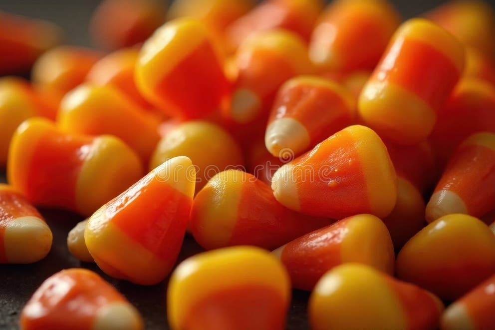 Pile of Assorted Halloween Candy Corn, Chocolate, Gummies, Vector ...