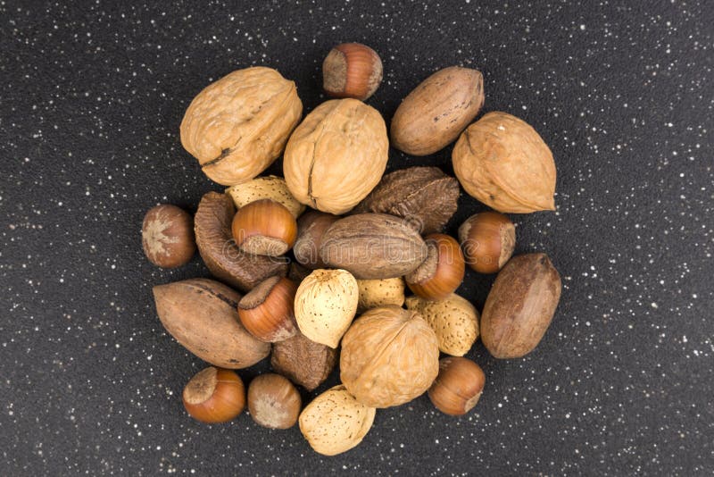 Pile of Assorted Nuts in the Shell Isolated Over White Stock Photo ...