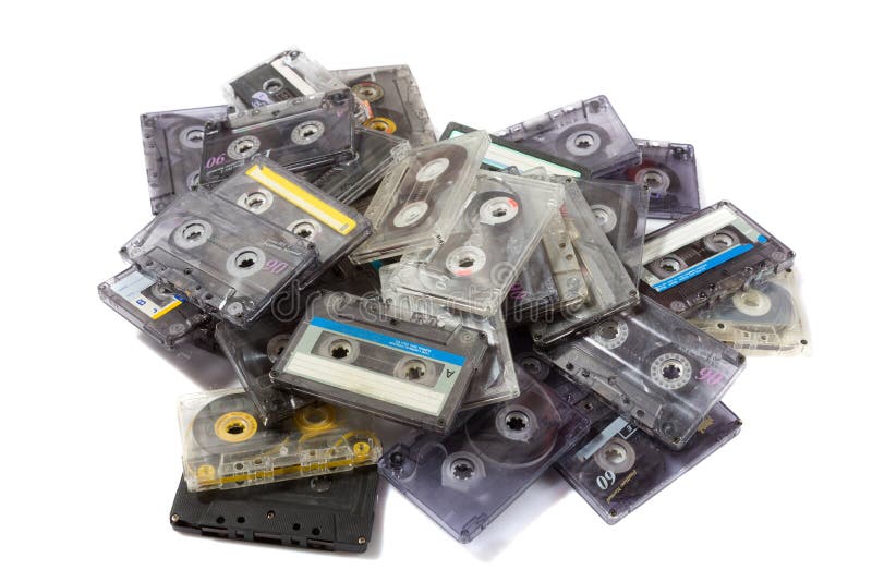 Pile of Audio Compact Cassettes Stock Photo - Image of record, studio ...