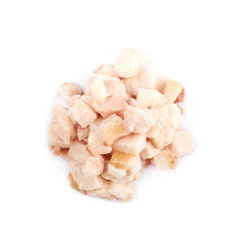 Pile of Bacon Fat Cubes Isolated Stock Photo - Image of pile, chopped ...