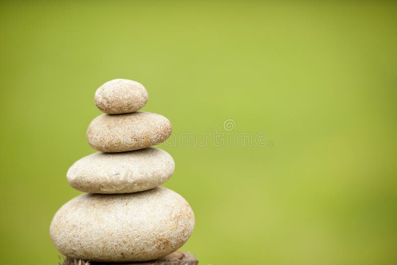Pile Balanced Rocks Against Green Background Stock Photos - Free ...