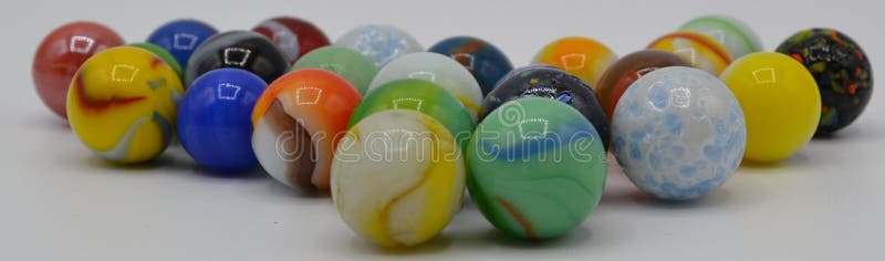 Beautiful Colorful Glass Marbles on a Table Stock Photo - Image of ...