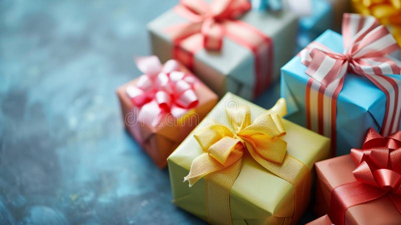 A Pile of Beautifully Wrapped Birthday Presents Awaiting the Eager ...