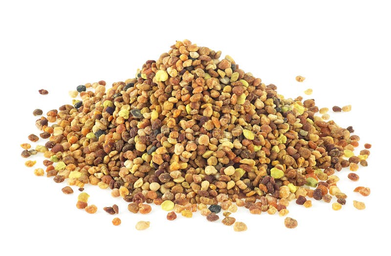 Pile of Bee Pollen Grains Isolated on White Background, Close-up ...