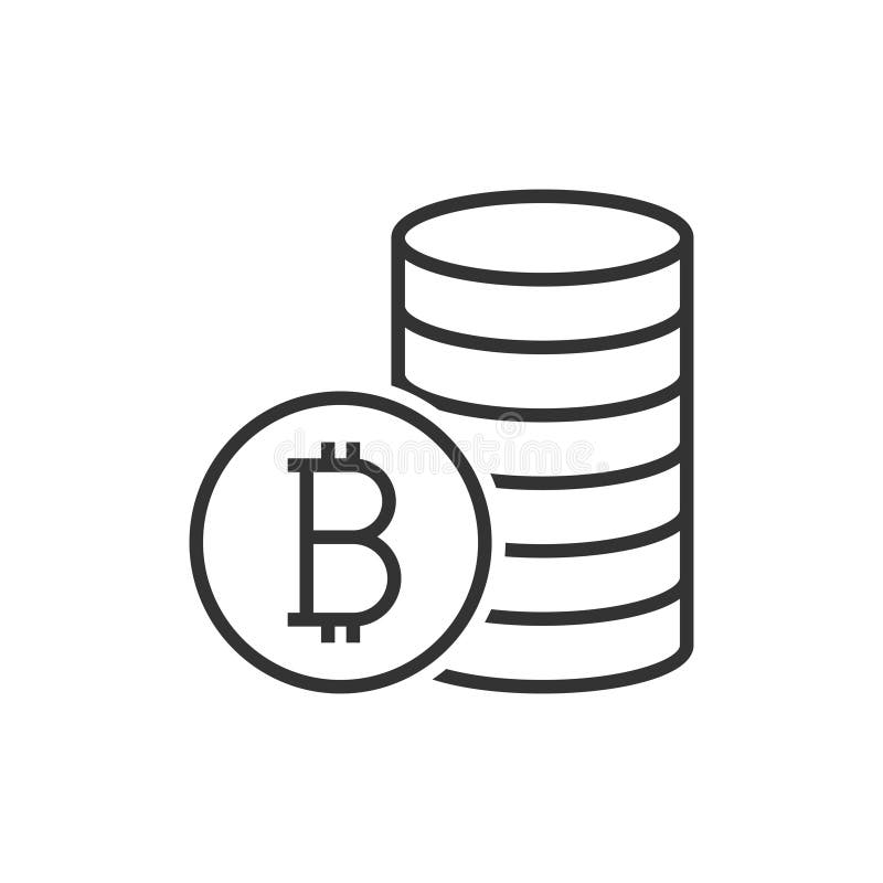Pile of bitcoin coins icon stock vector. Illustration of business ...