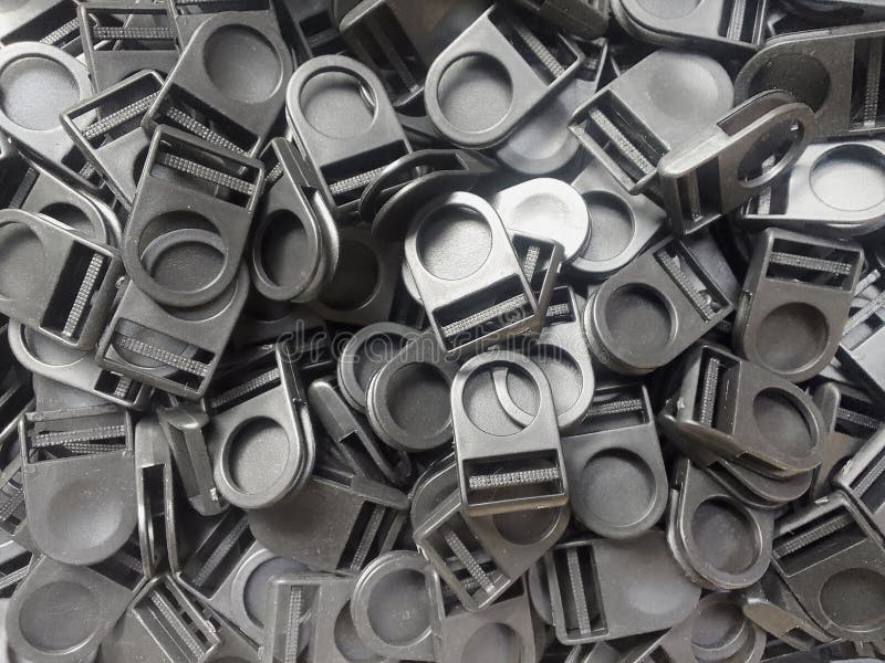 Pile of Black Plastic Hook Buttons Stock Image - Image of factory, heap ...