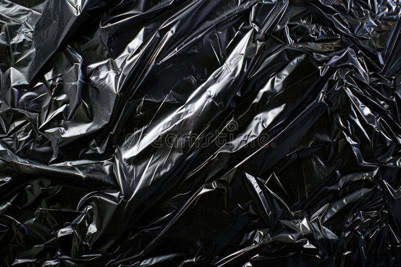 A Pile of Black Plastic Objects. Can Be Used for Recycling or Waste ...