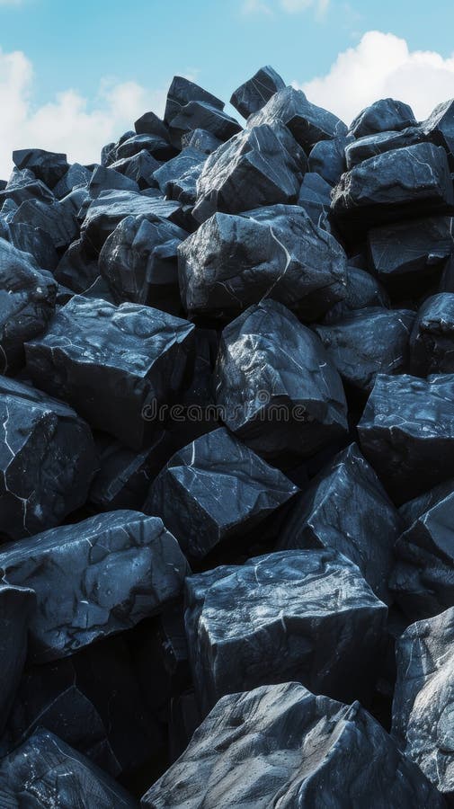 Pile Black Rocks Under Blue Sky Stock Photos - Free & Royalty-Free ...