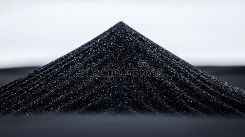 A Pile of Black Sand with a Triangular Shape. Stock Image - Image of ...