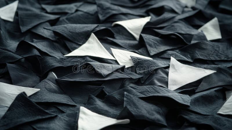 A Pile of Black and White Triangles. Stock Image - Image of soft ...